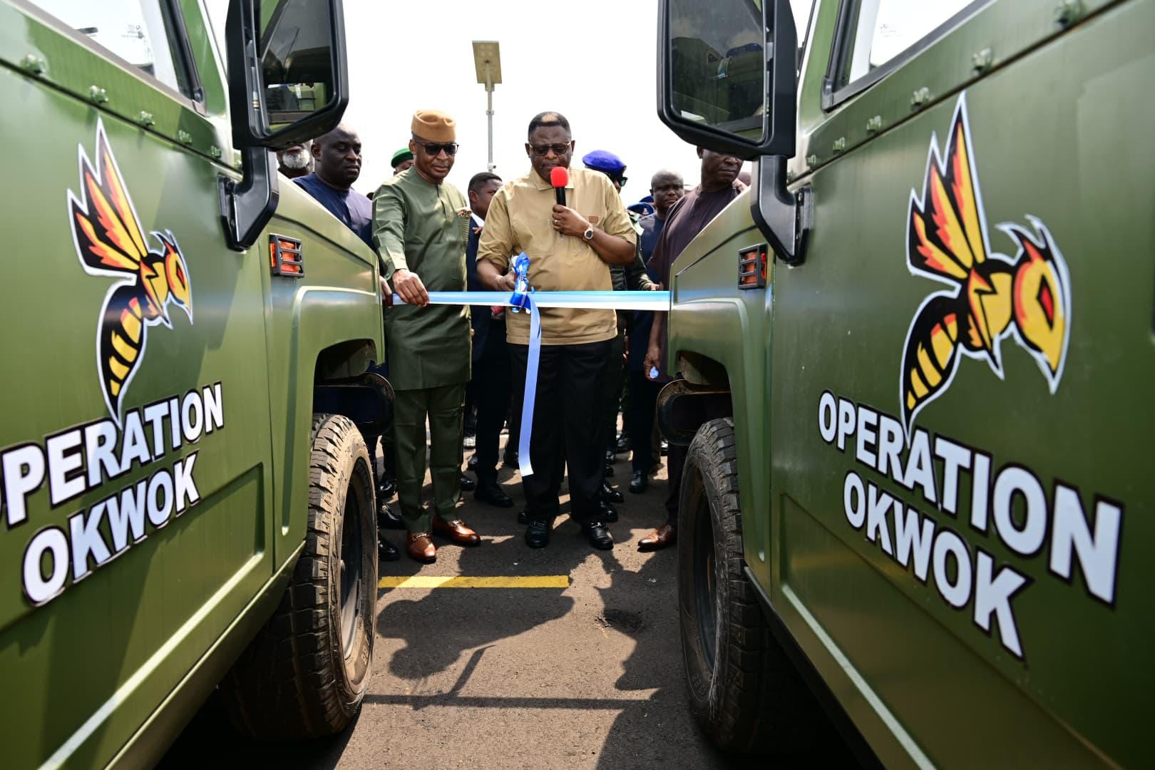 Governor Otu Strengthens Security with 30 Vehicles, Renames Joint Task ...